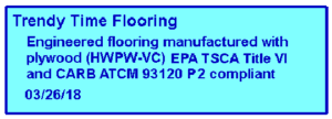 Name, Rank and Date: TSCA Labels for Flooring | Hardwood Floors Magazine